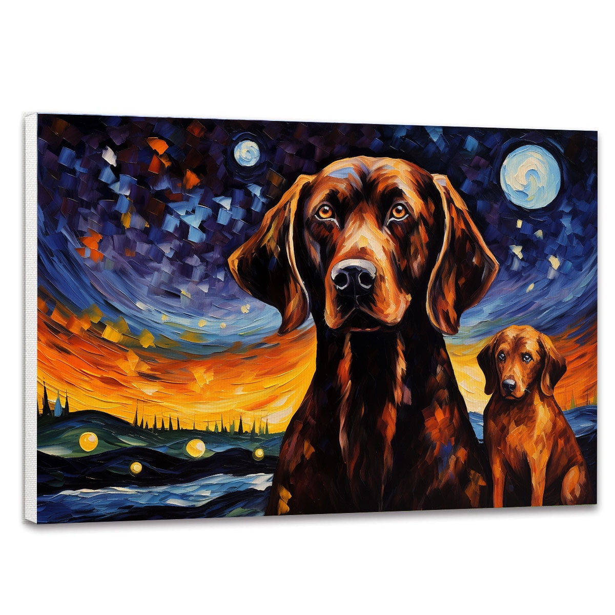Plott Hound Posters Van Gogh Starry Night Posters Home Canvas Wall Art ...