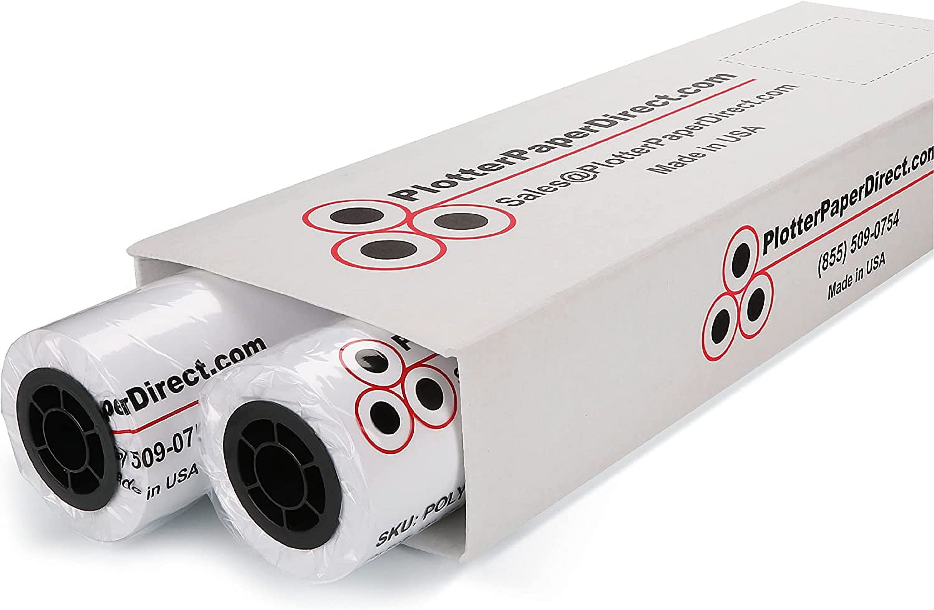Plotter Paper Direct (20lb, Uncoated | 2 Rolls, 2" Core | 24 In x 300 ...