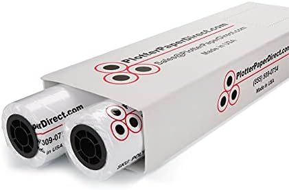 Plotter Paper Direct (24lb, Coated | 2 Rolls, 2" Core | 24 In x 300 Ft ...