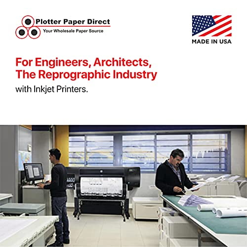 PlotterPaperDirect CAD Paper Rolls, 30’’ x 150’ (4 Pack), 20 lb ...