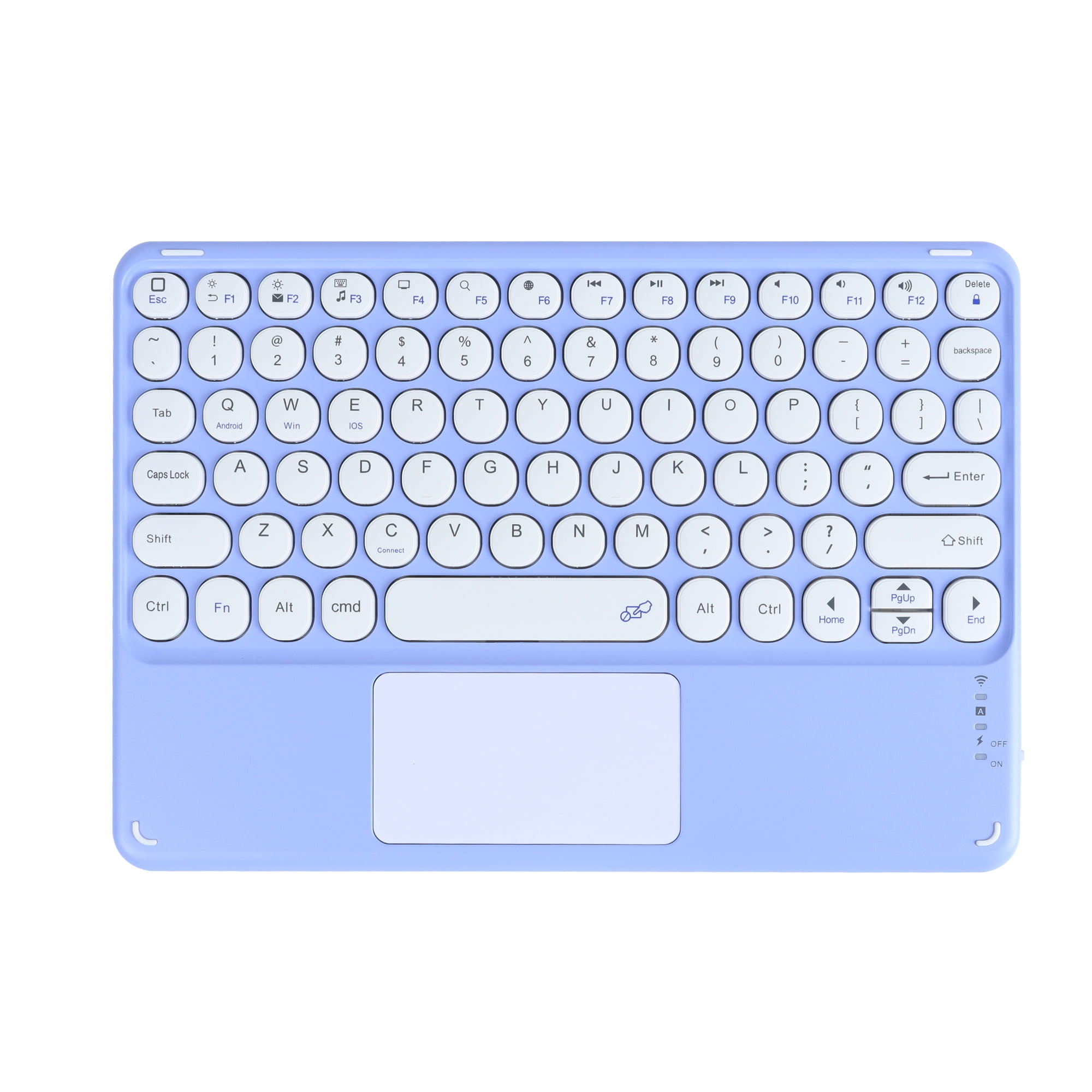 PloutoRich 10 inch Bluetooth Keyboard with Touchpad, 78 Keys Magnetic ...