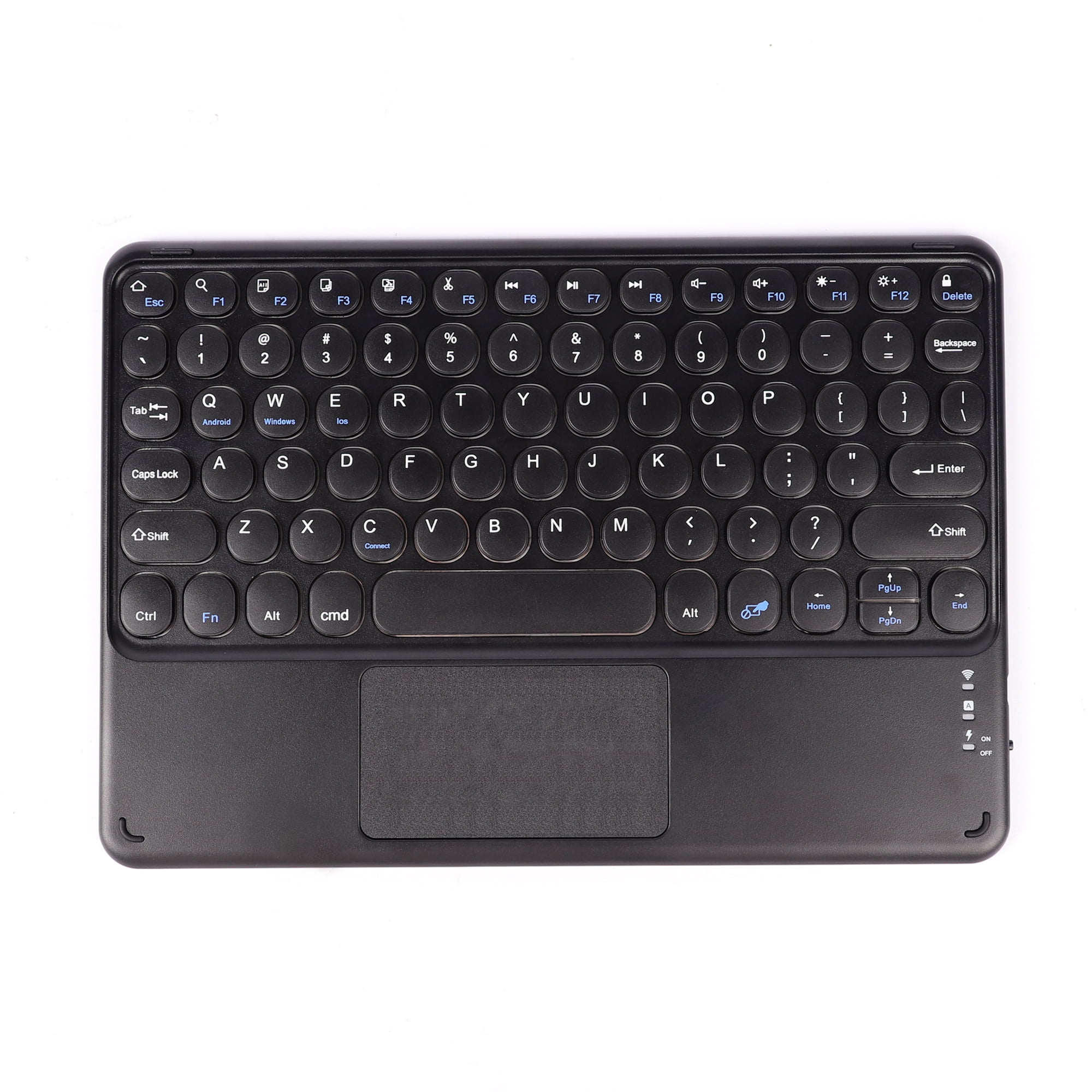 PloutoRich 10 inch Bluetooth Keyboard with Touchpad, 78 Keys Magnetic ...