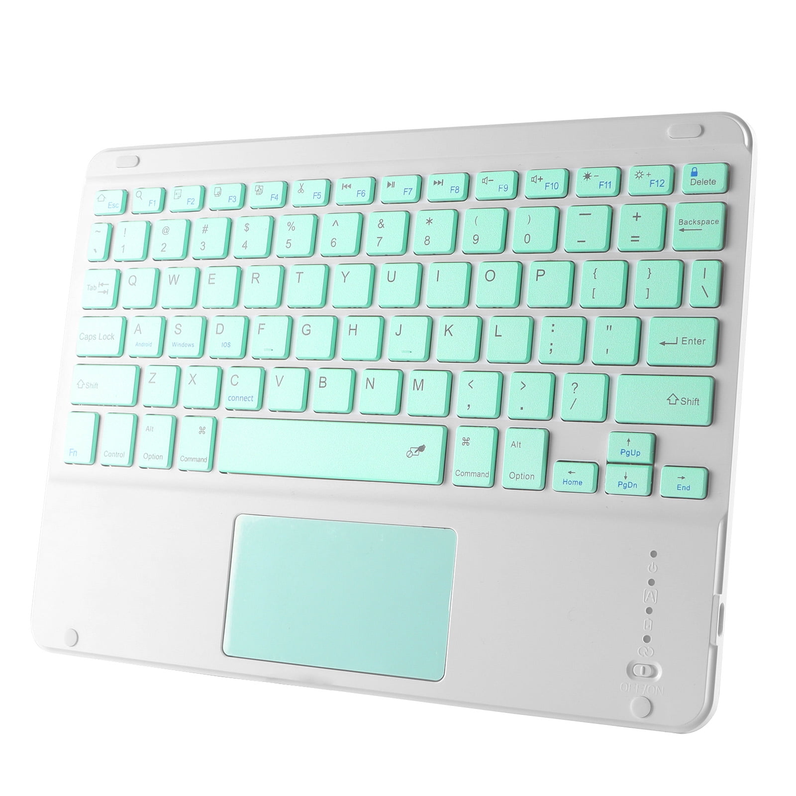 PloutoRich 10 inch Wireless Keyboard with Touch Control, Wireless ...