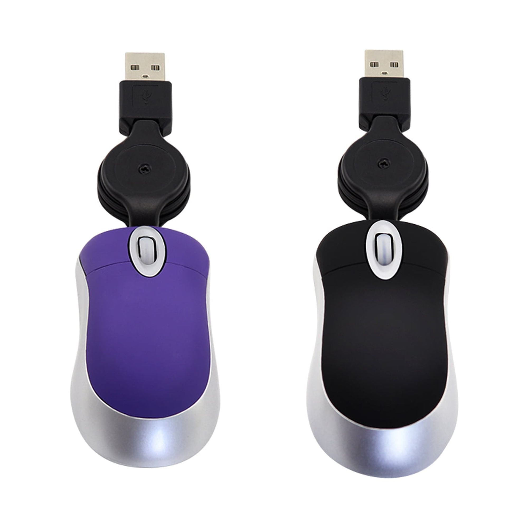 PloutoRich Super Mini USB Wired Mouse, Retractable Small Mini Pocket ...