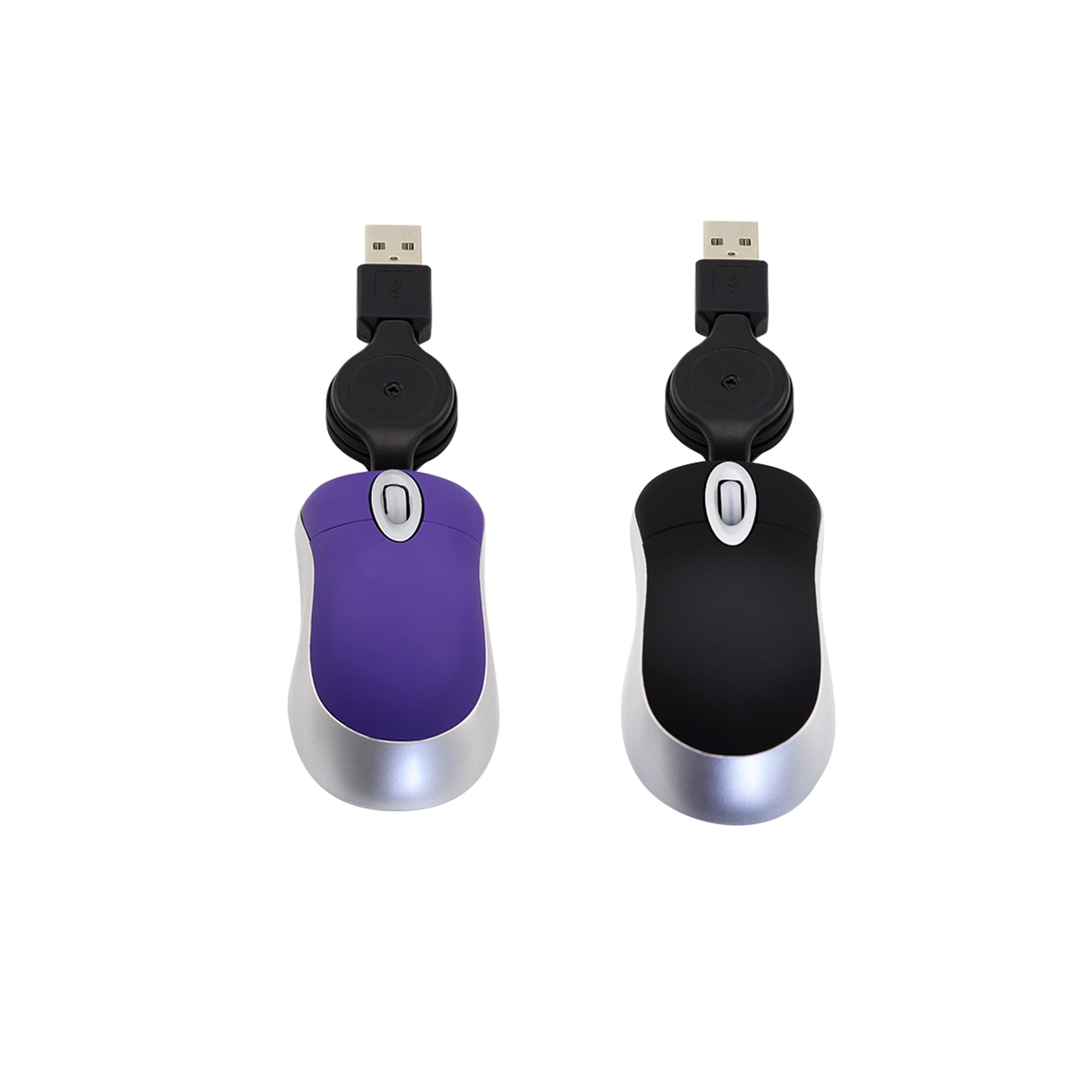 PloutoRich Super Mini USB Wired Mouse, Retractable Small Mini Pocket ...