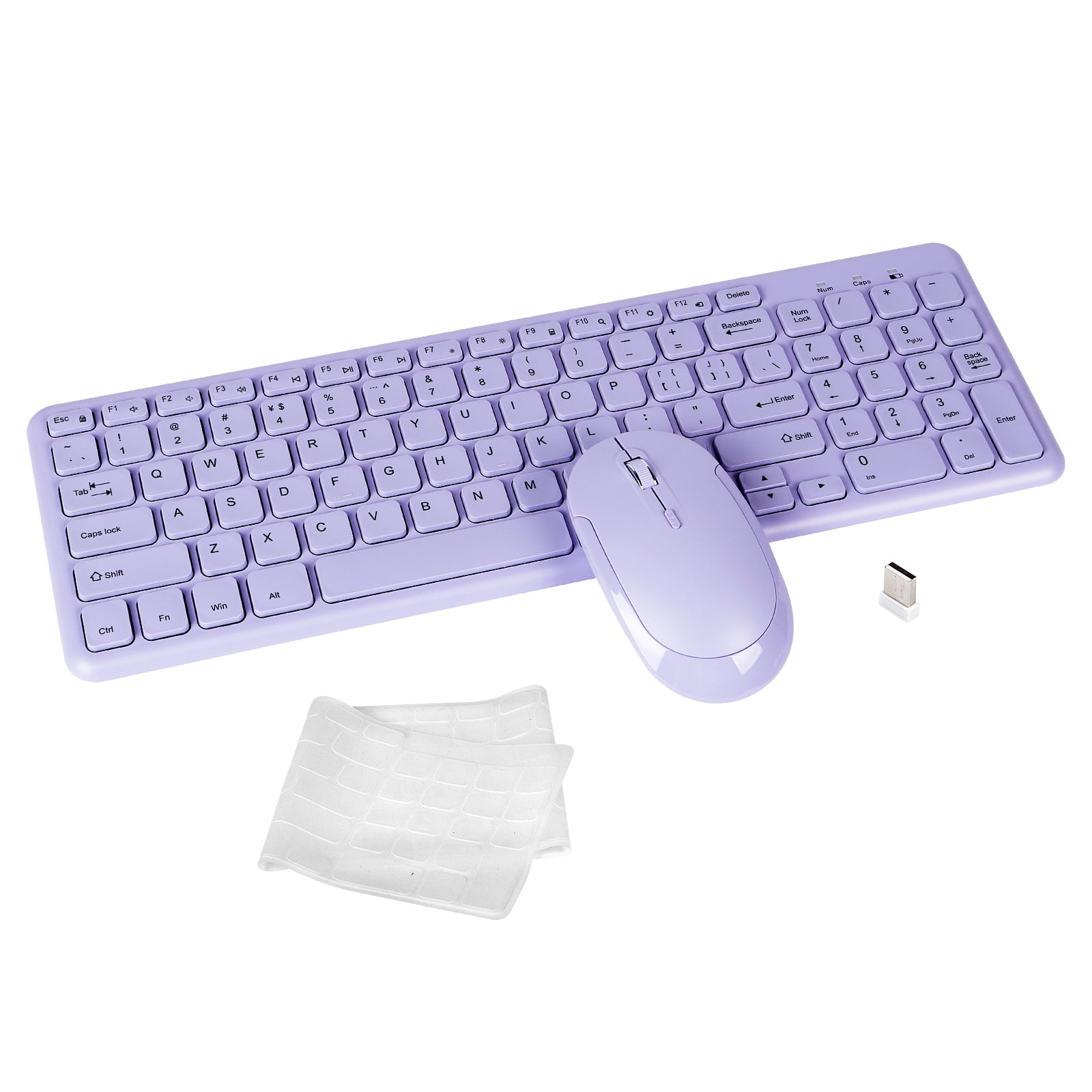 PloutoRich Wireless Keyboard and Mouse Combo, Ultra Slim Silent Full ...