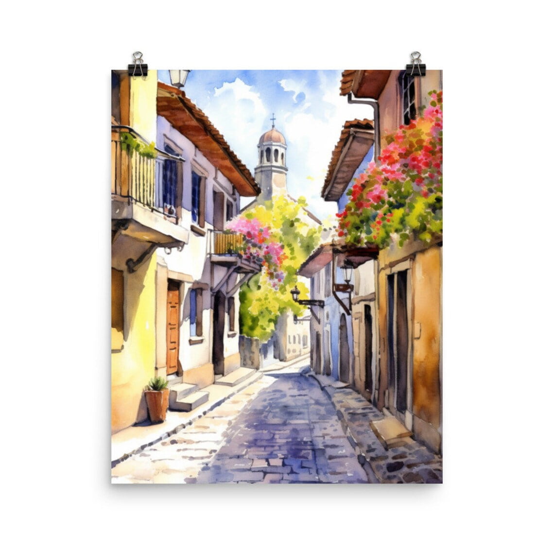 Plovdiv Old Town Print, Bulgaria Wall Art, European Streetscape Poster ...
