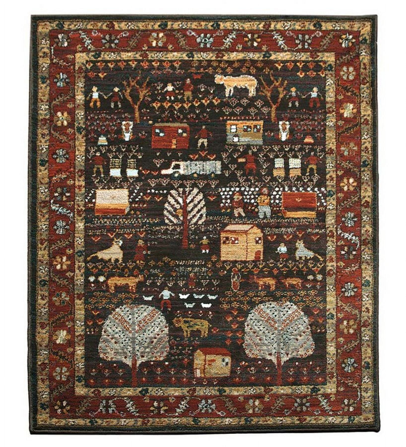 Plow & Hearth 2'3" x 4'5" Polypro Shaker Village Rug, in Red - Walmart.com