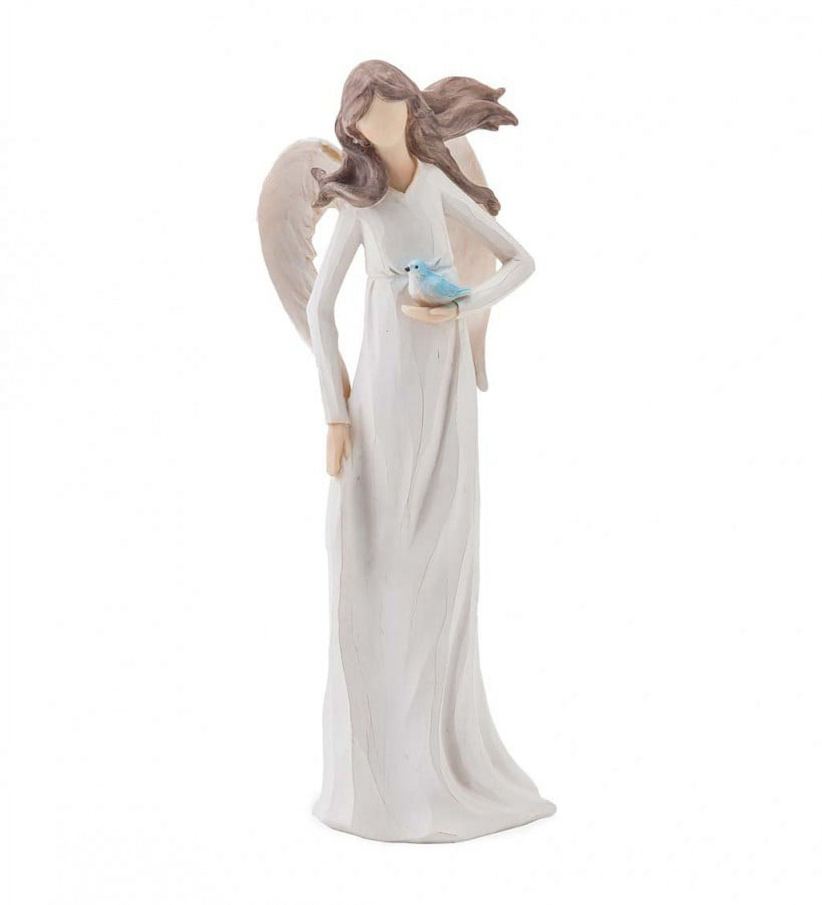 Plow & Hearth Angel with Bird Statue - Walmart.com