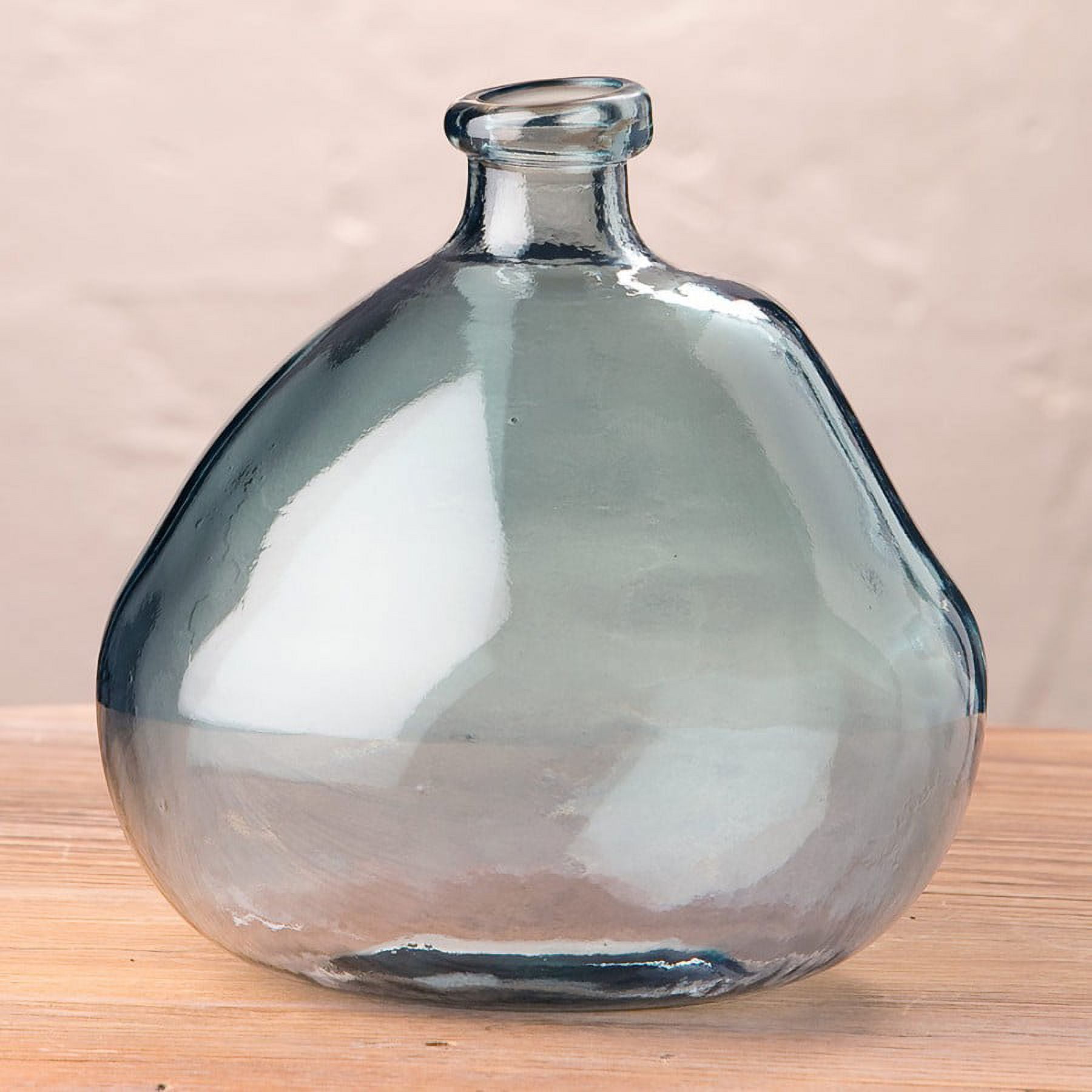 Plow & Hearth Askew Recycled Glass Balloon Vase, 9" Pink - Walmart.com