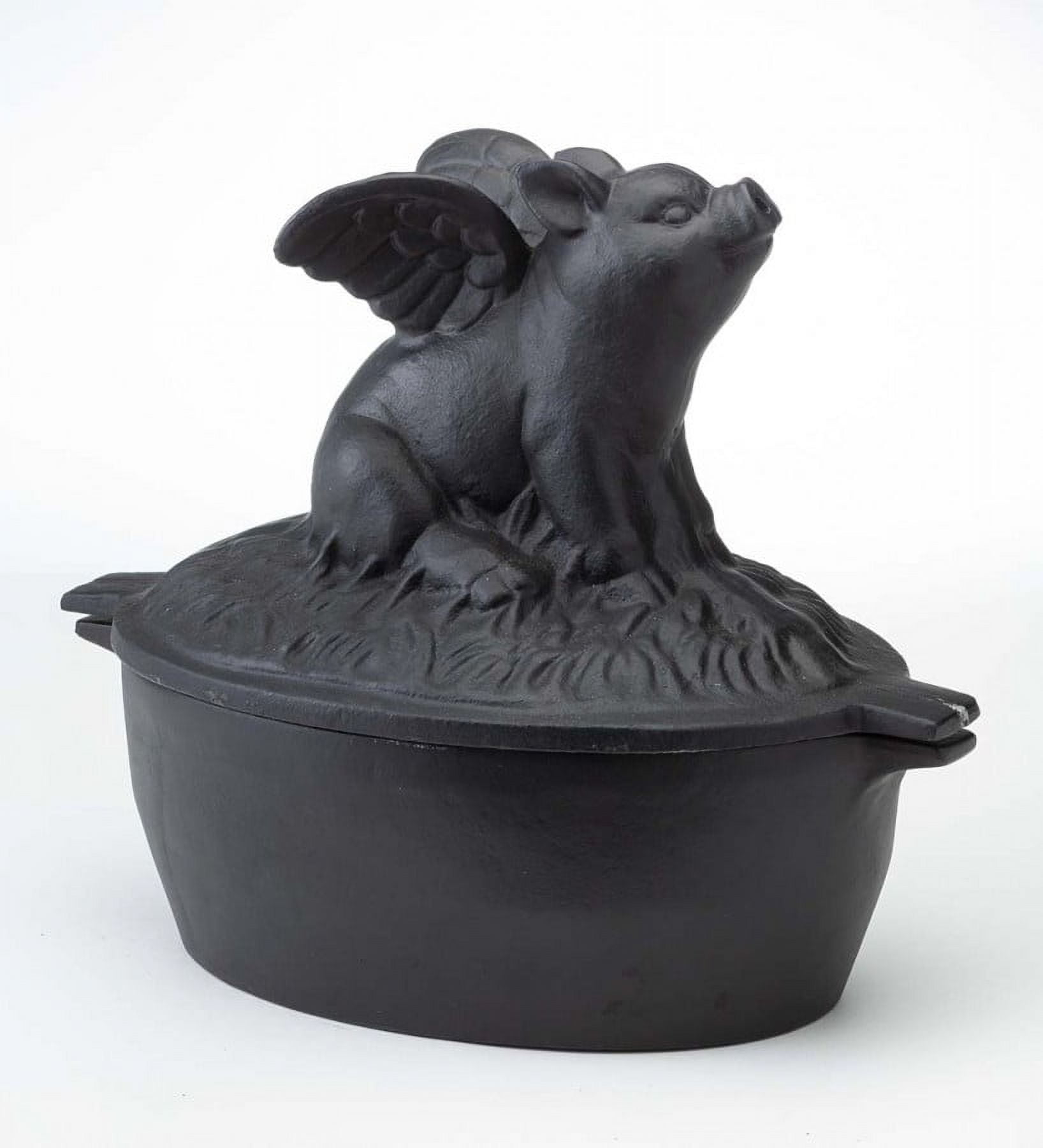 Plow & Hearth Cast Iron Flying Pig Wood Stove Steamer - Walmart.com