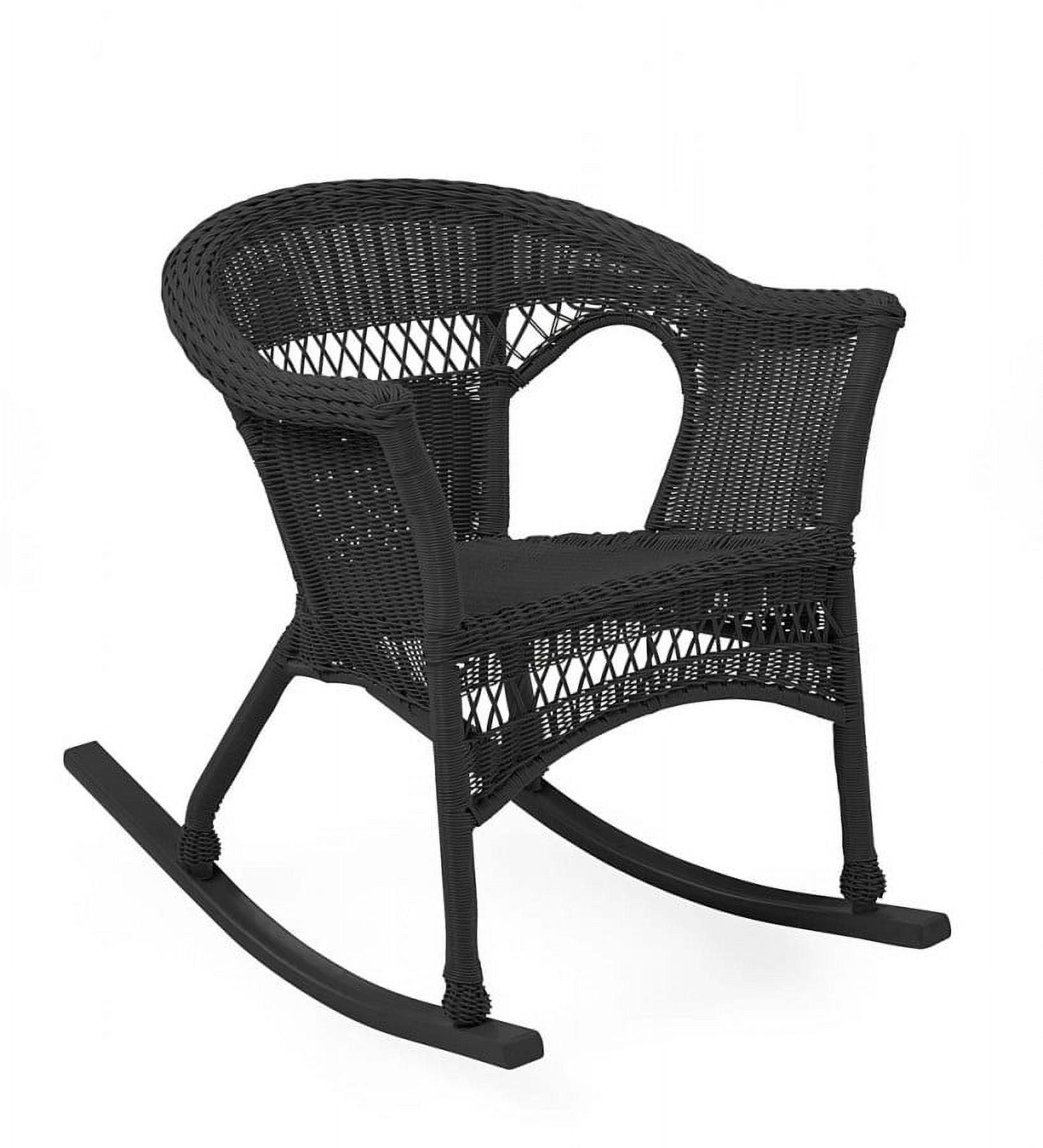 Plow & Hearth Easy Care Resin Wicker Rocker - Walmart.com