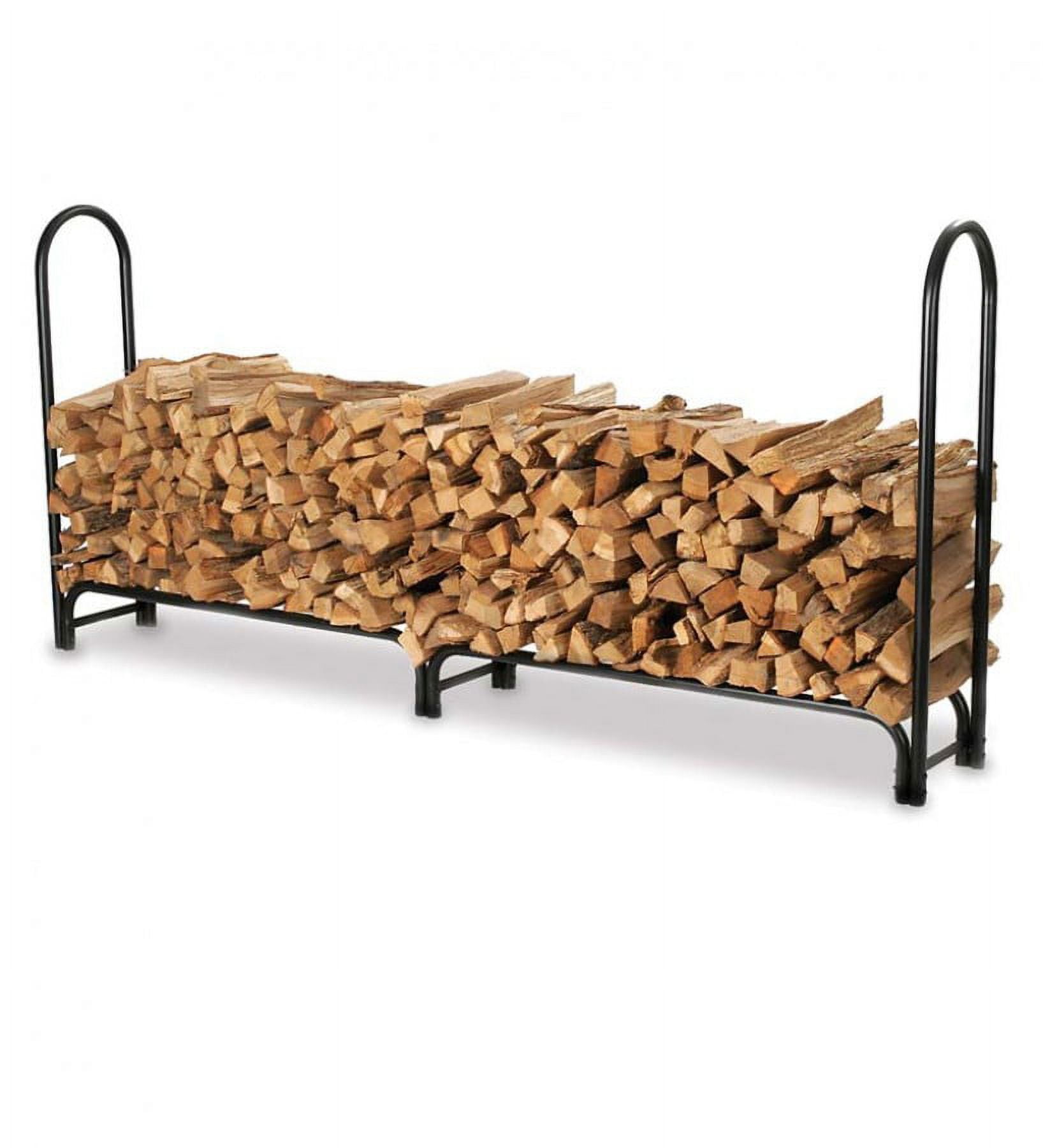 Plow & Hearth Extra-Large USA-Made Heavy-Duty Steel Log Rack, 96"L x 13 ...