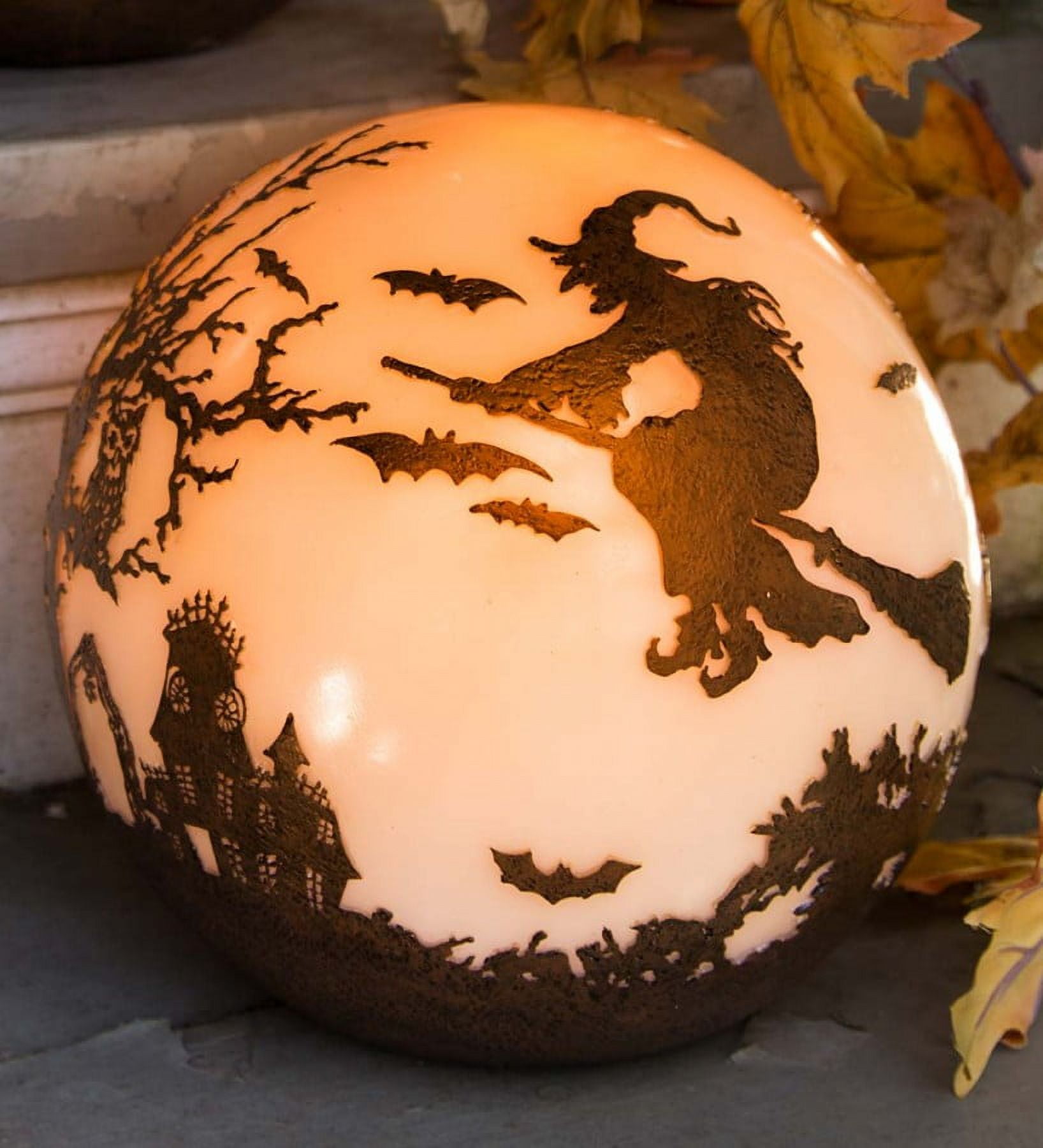 Plow And Hearth Halloween Glowing Luminary Globe