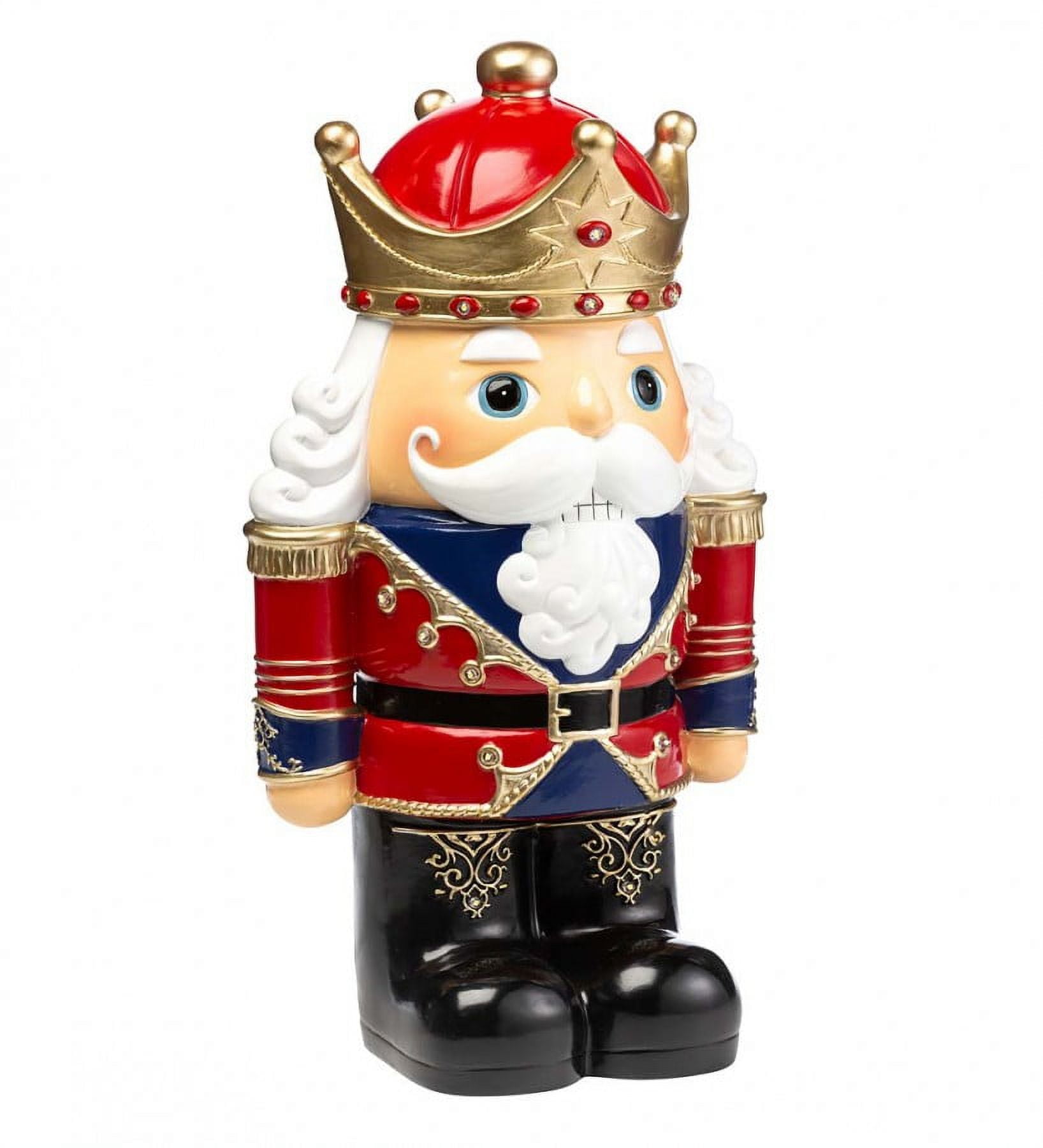Plow & Hearth Large Indoor/Outdoor Lighted Nutcracker Shorty Statue ...