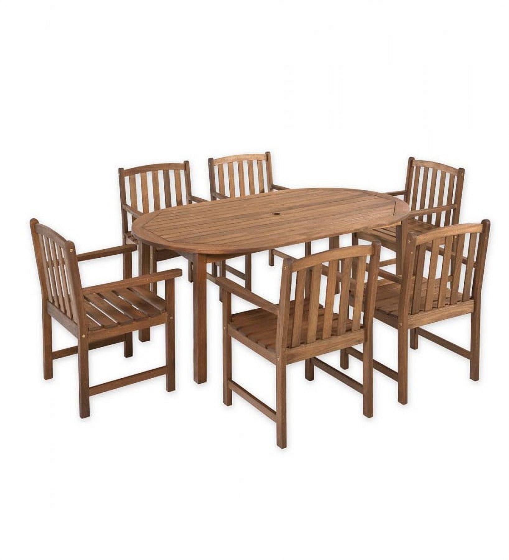 Plow & Hearth Lancaster Oval Table Set, Oval Table and 6 Chairs ...