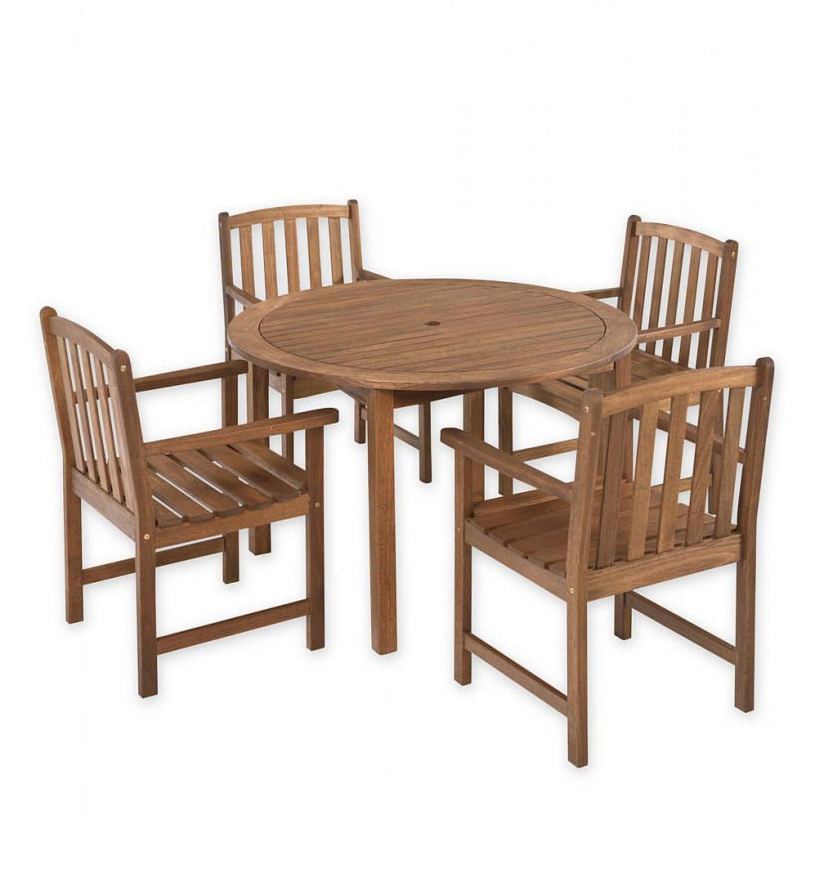 Plow & Hearth Lancaster Round Table Set, Round Table and 4 Chairs ...