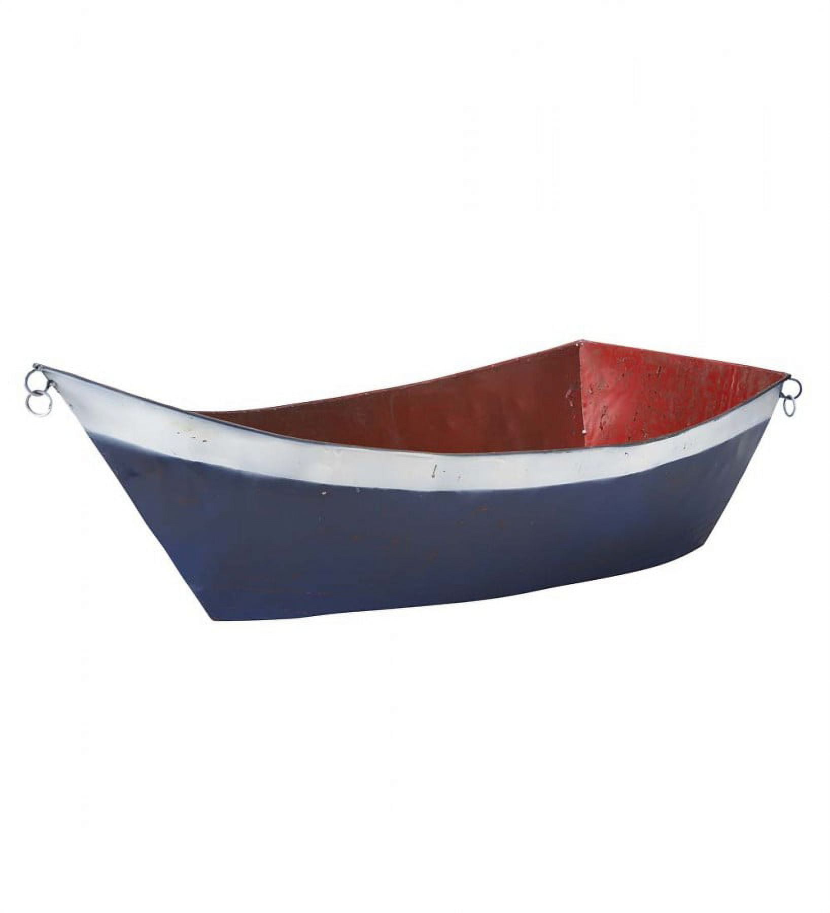 Plow & Hearth Large Handmade Painted Metal Boat Planter/Container ...