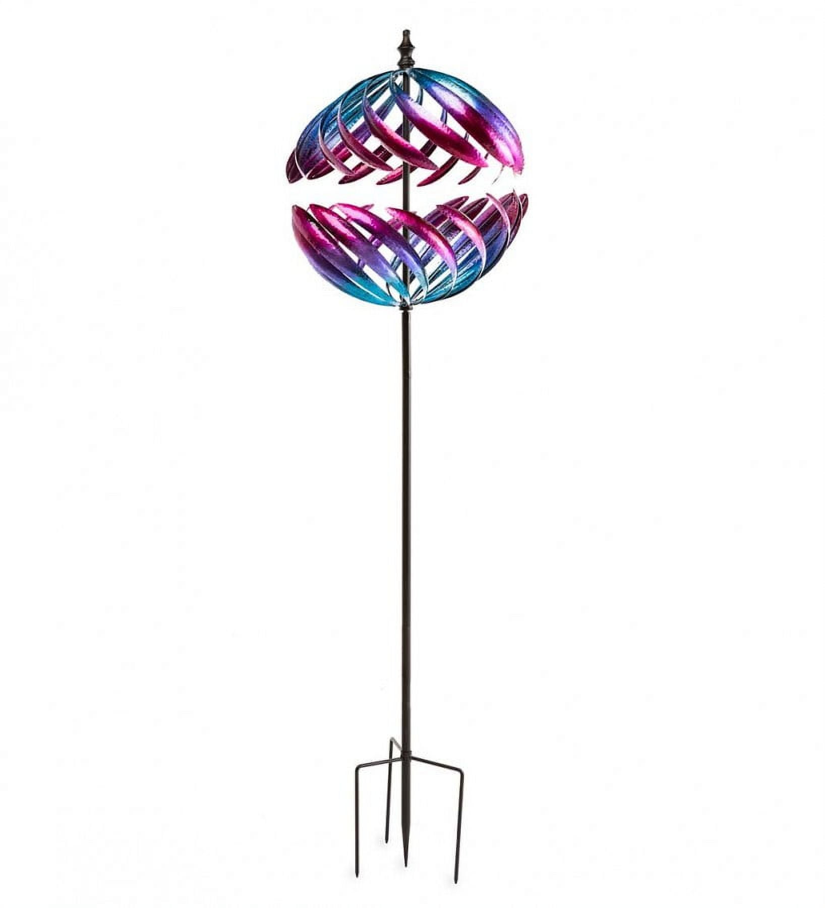 Plow & Hearth Oversized Split Sphere Metal Wind Spinner - Walmart.com
