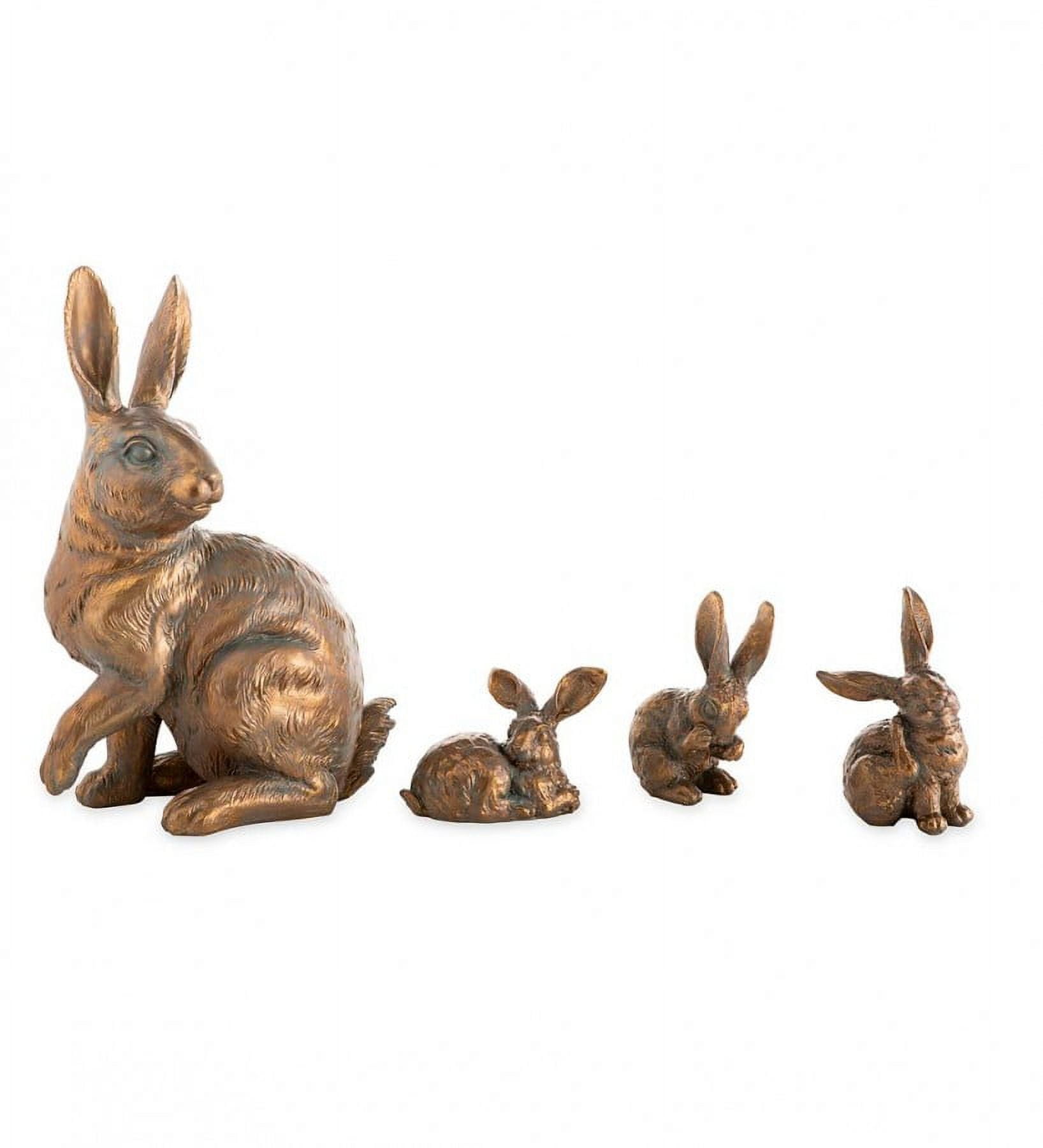 Plow & Hearth Rabbit Family with Mother and Three Babies, Set of 4 ...