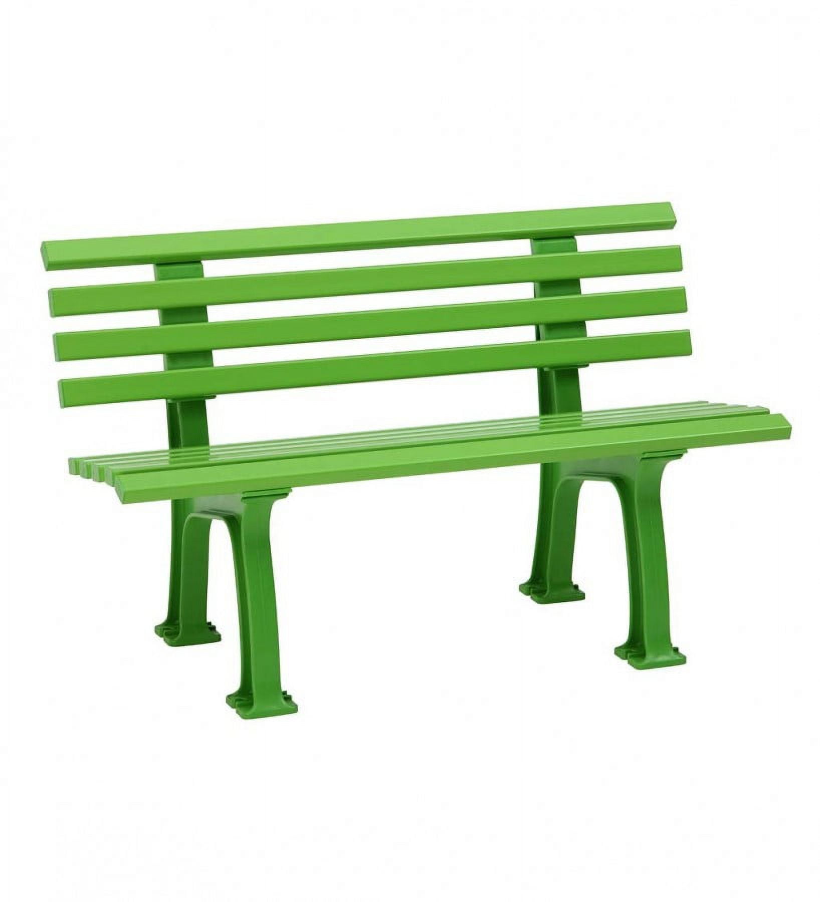 Plow & Hearth Small 2-Seater Weatherproof PVC Garden Bench - Apple ...