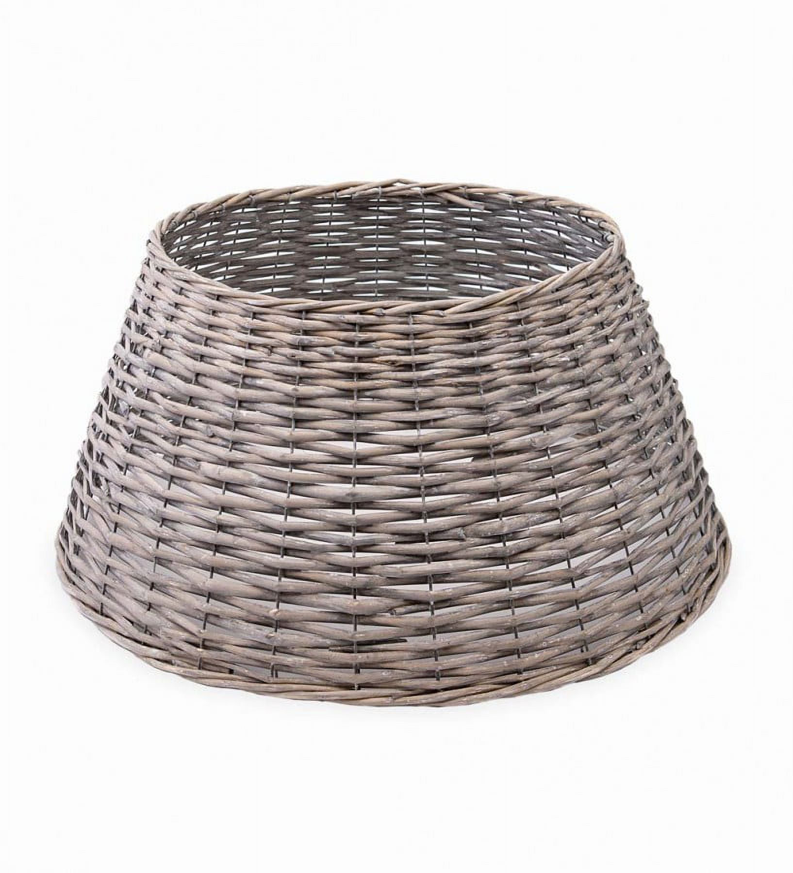 Plow & Hearth Small Gray Willow Christmas Tree Ring Collar, 22½"dia ...