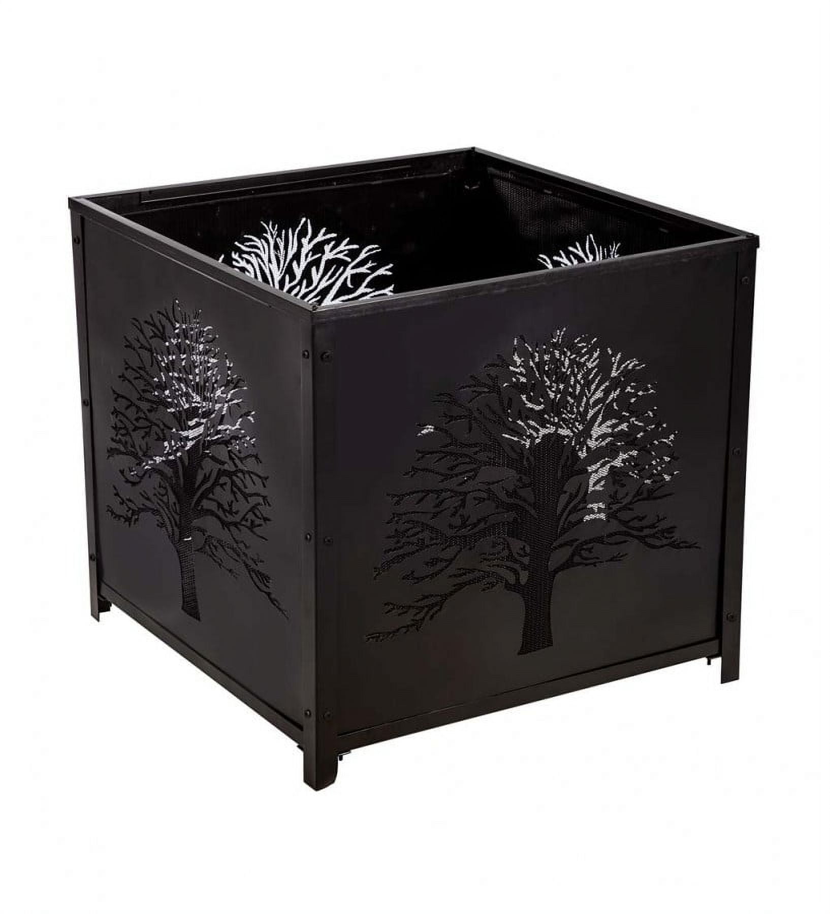 Plow & Hearth Square Tree of Life Wood Burning Fire Pit - Walmart.com