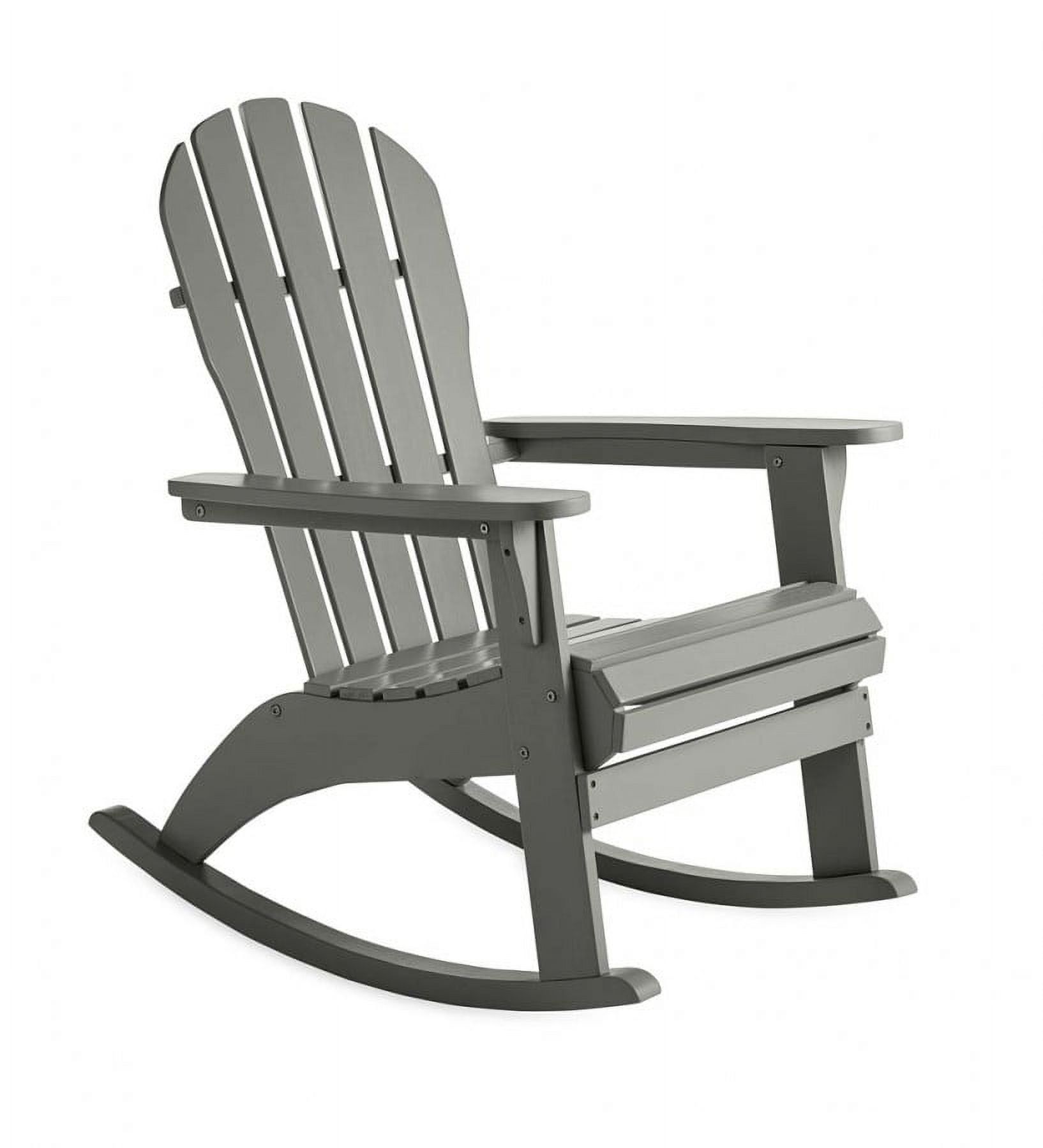 Plow & Hearth Wooden Adirondack Rocker - Gray Paint - Walmart.com