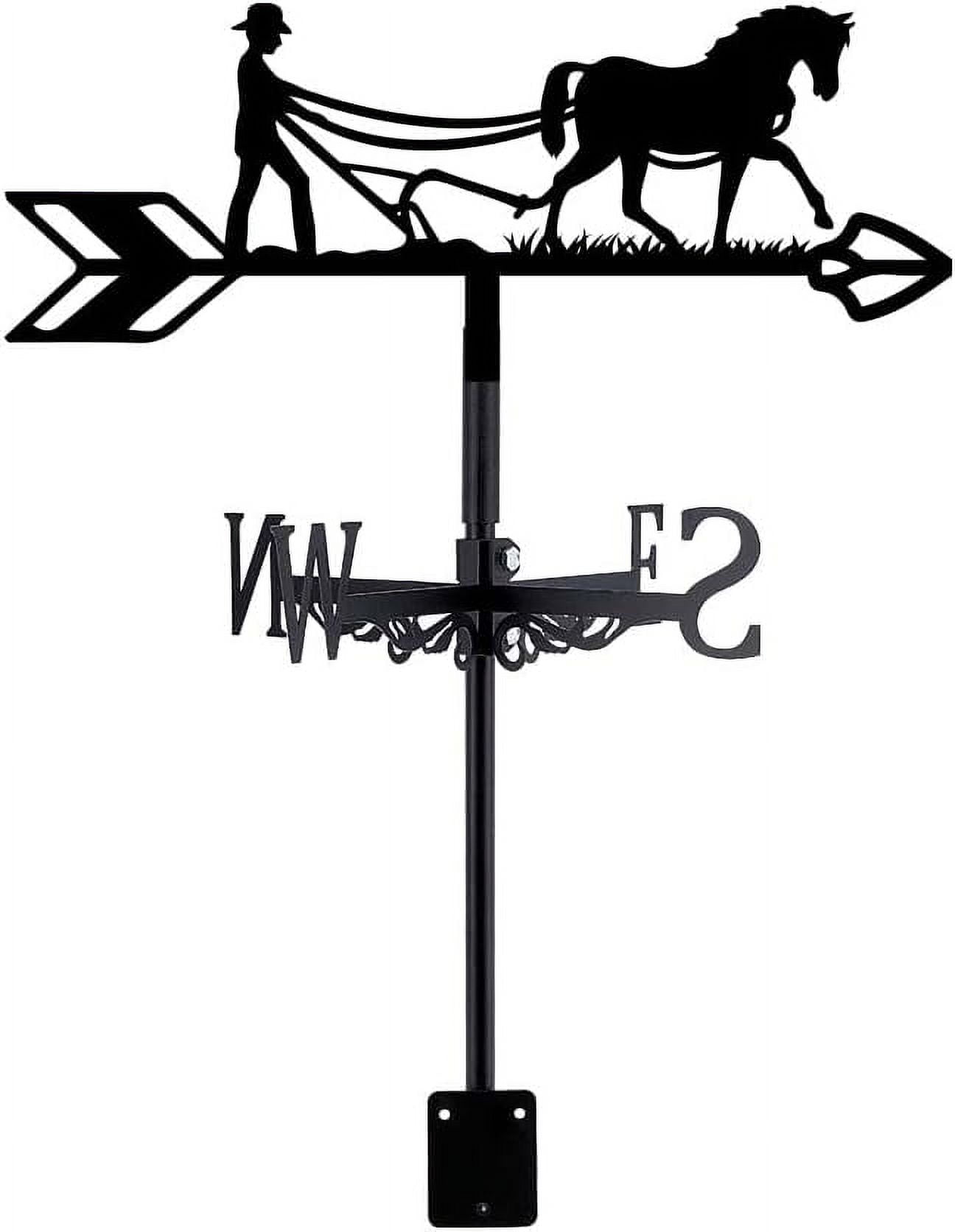 Plow Horse Weather Vane Animal Weathervane Black Metal Weathercock ...