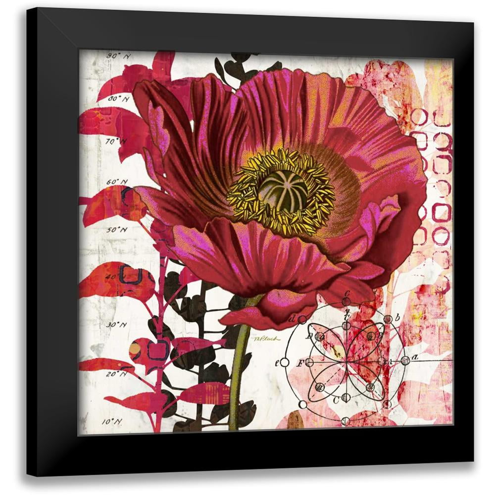 Pluch, Melissa 15x15 Black Modern Framed Museum Art Print Titled - Red ...