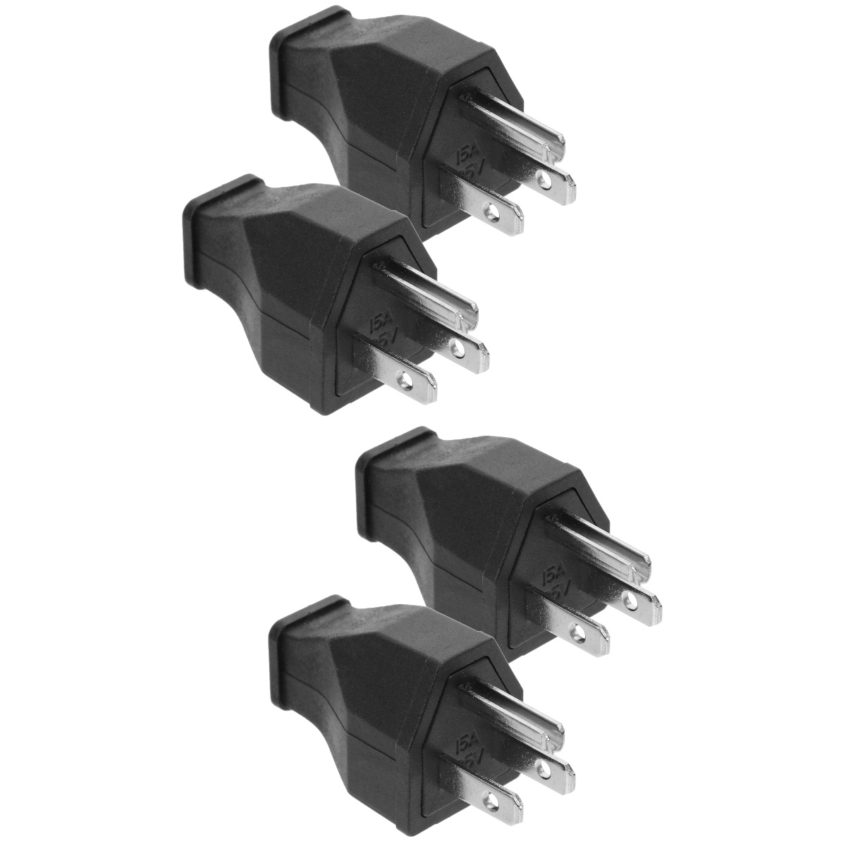 Plug 4 Pcs Ground Bonding Male End Replacement Extension Cord Straight ...