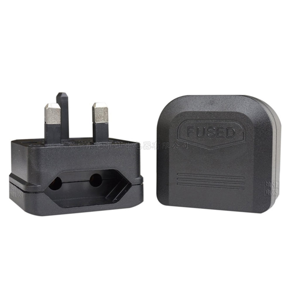 Plug Adaptor Converter Mains Euro EU Travel Adapter 2 Pin to UK 3 Pin ...