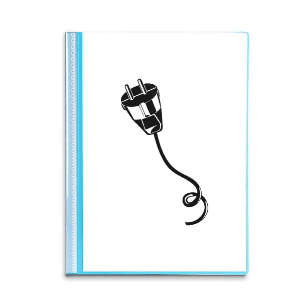 Plug Cable Charging Cable Black Pattern Book Sheet Protectors Portfolio ...
