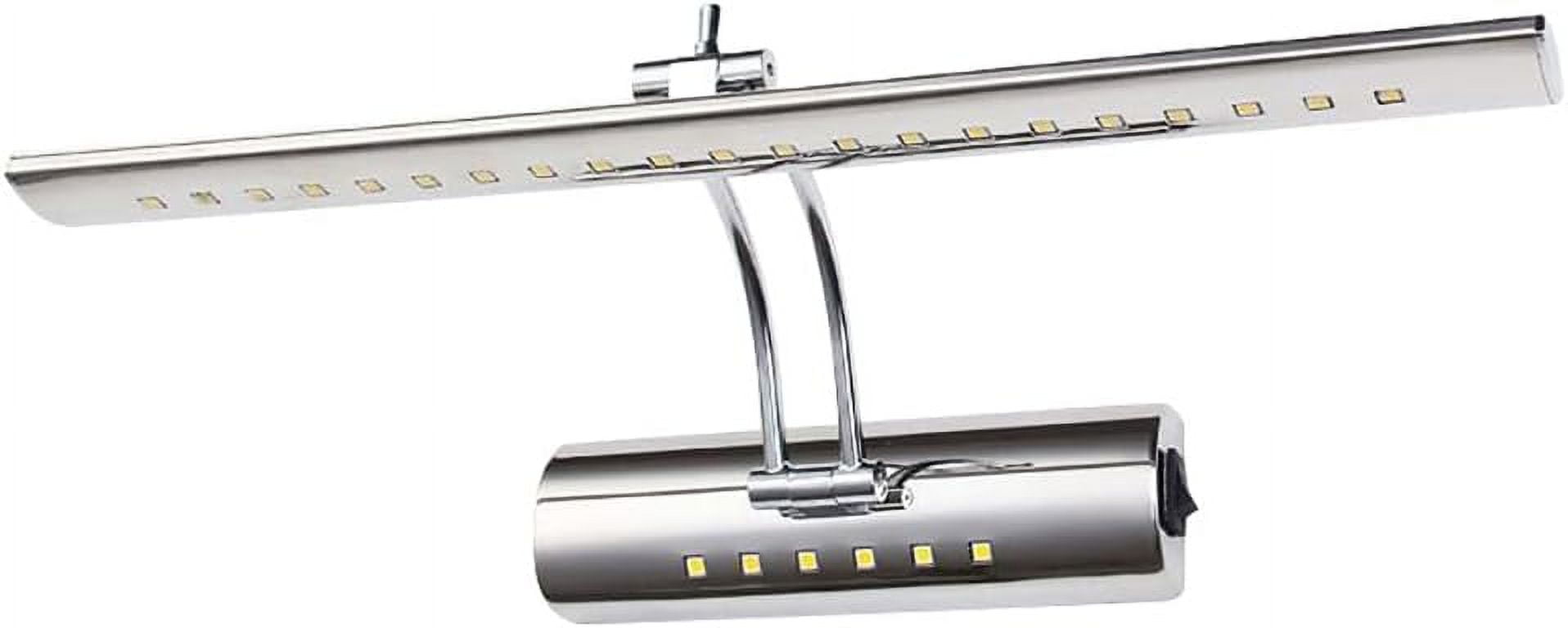 Plug in Cord LED Bathroom Vanity Light with Switch, Chrome Stainless ...