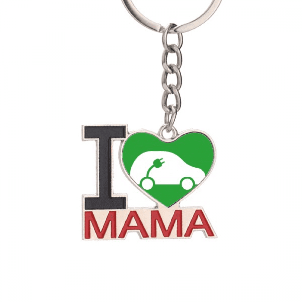 Plug Energy Vehicles Protect Environment Keychain Metal Keyring Holder ...