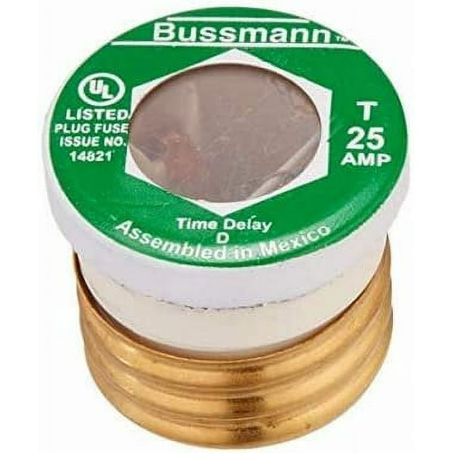 Plug Fuse, Type S, Time Delay, 25-Amp, 2-Pk. - Walmart.com