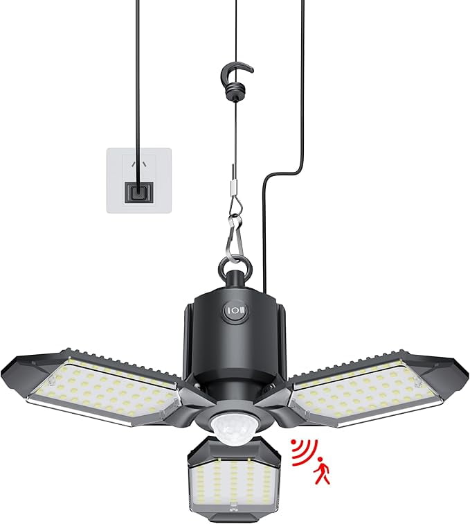 Plug in Garage Light Motion Sensor, 80W 8000LM Motion Sensor Light ...