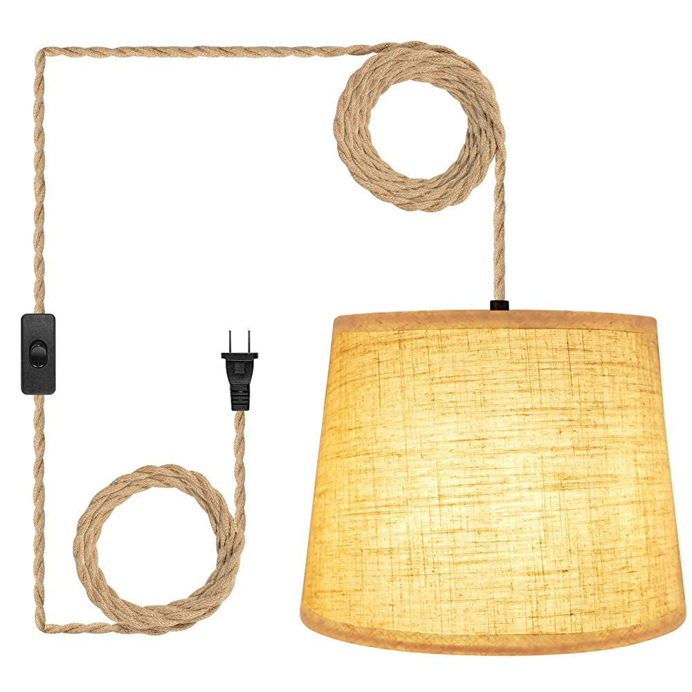 Plug in Hanging Light Fixture, 15FT Pendant Lamp Lights Cord with ...
