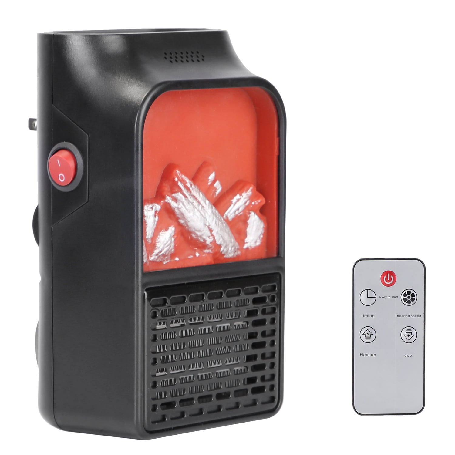 Plug in Heater for Indoor Use, 800W Small Space Heater with PTC Ceramic ...