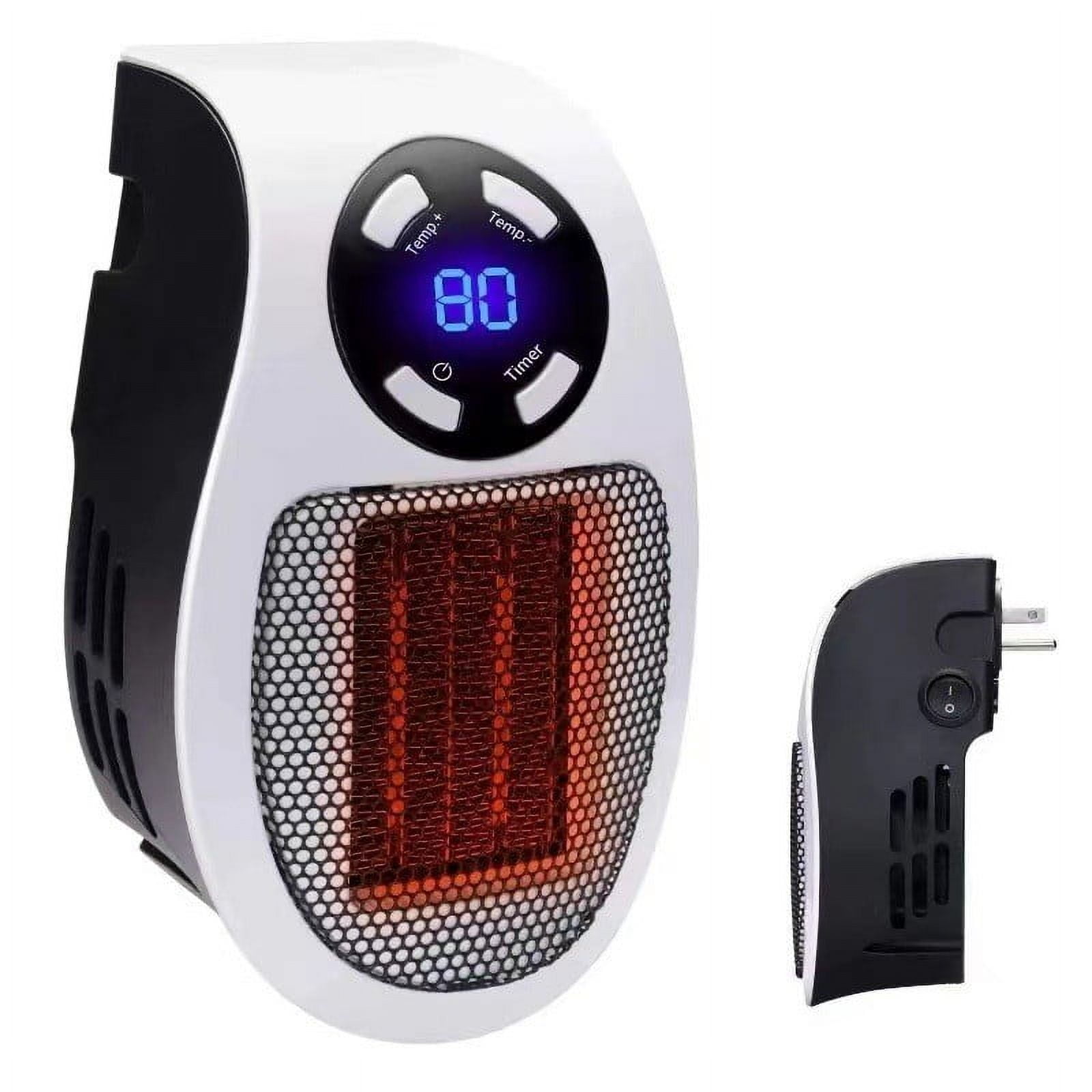 Wall Space Heater 500W Remote Portable Electric Heater with ...