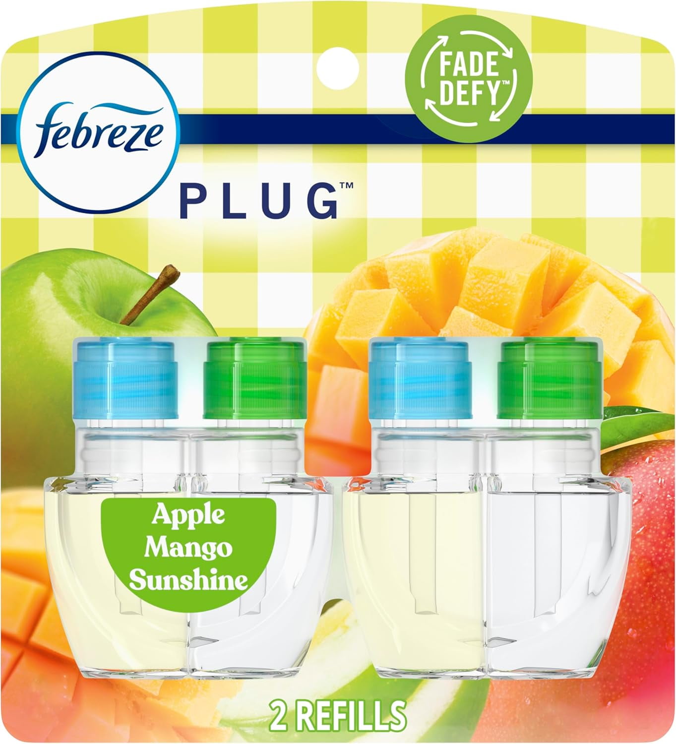 Plug In Air Freshener, Odor-Fighting Scented Oil Refill, Apple Mango ...