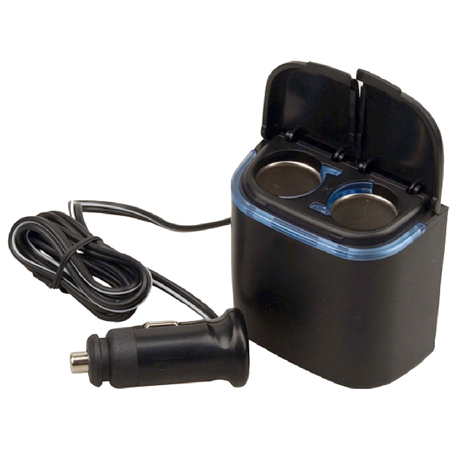 Plug In Car 1 TO 2 Cigarette Lighter Multiplier - Walmart.com