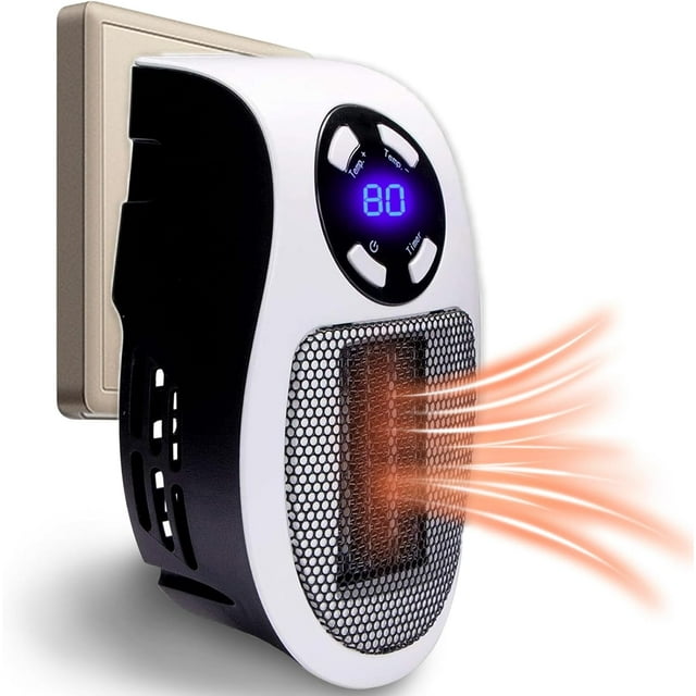 Plug In Heater,500W Fast Heating Mini Heater With Overheat Protection ...