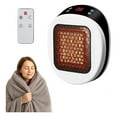 Plug In Heater with Remote Control, 600W Wall Outlet Electric Heater ...