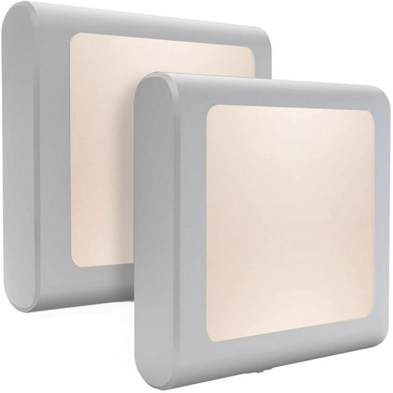 Plug-In LED Night Light with Dusk-to-Dawn Sensor, Adjustable Brightness ...