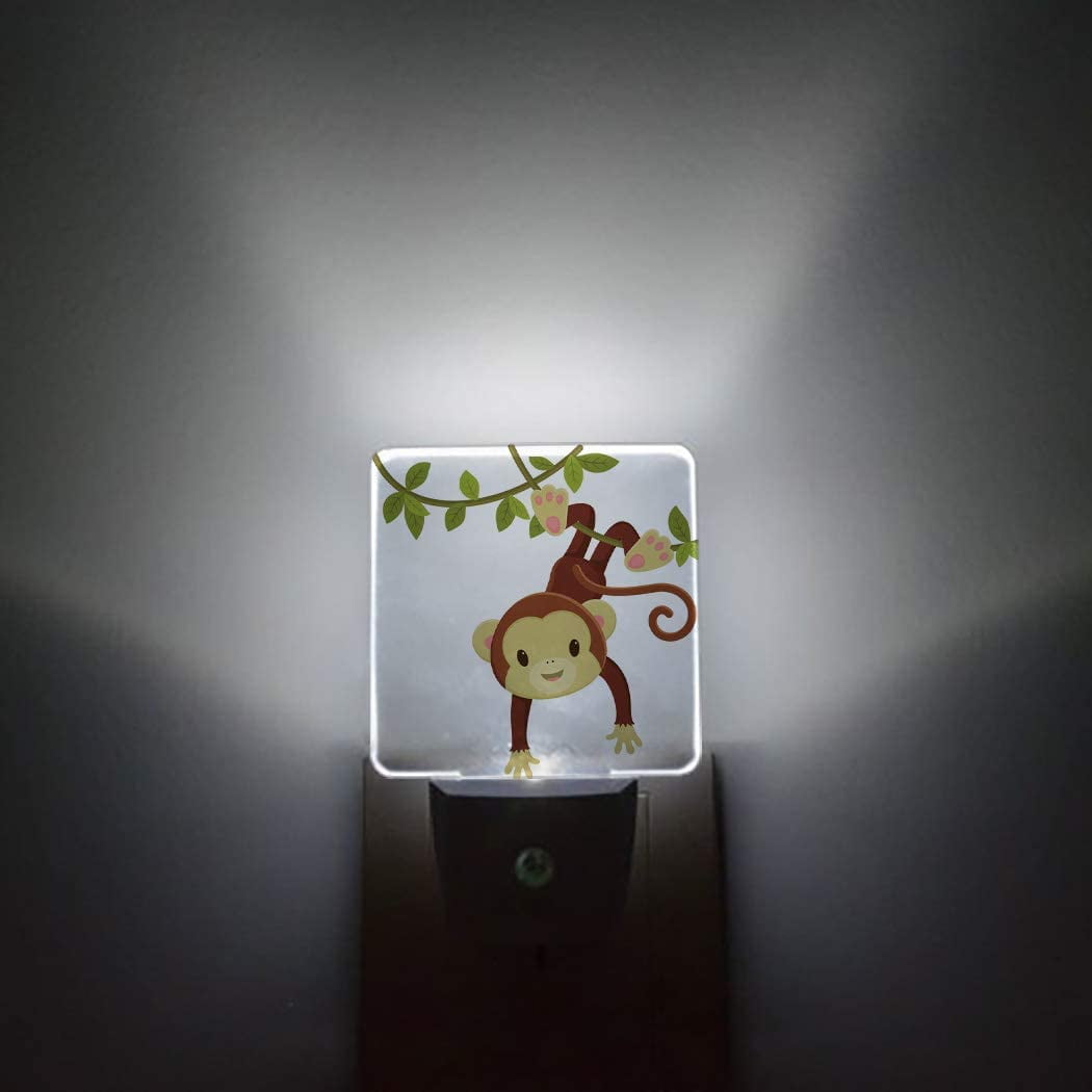 Plug-In Led Night Light Lamp Sensor-Little Monkey Hanging Upside Down ...