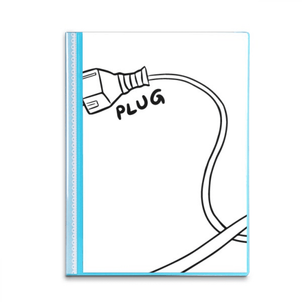 Plug Line Hand-drawing Paint Book Sheet Protectors Portfolio Binder ...