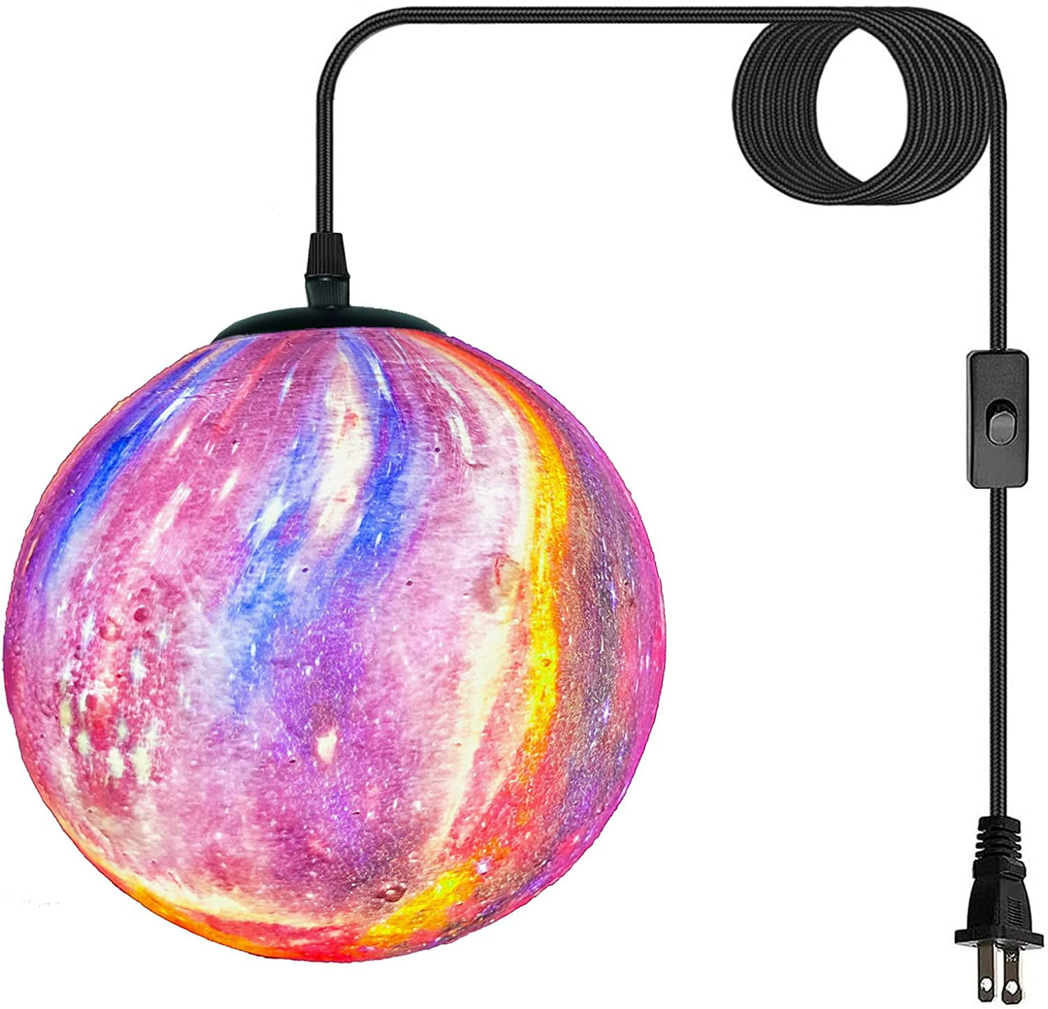 Plug in Pendant Light,Colorful Hanging Lamps That Plug Into Wall Outlet ...