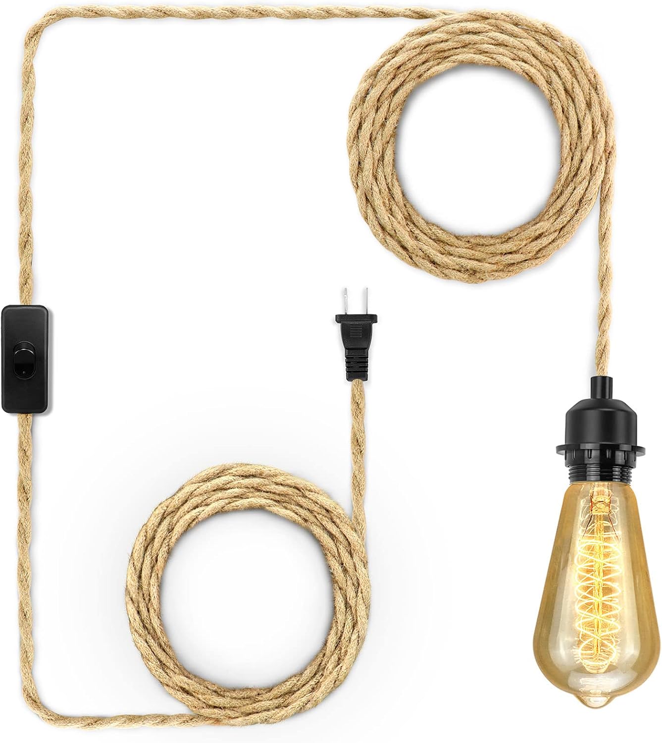 Plug in Pendant Light Cord, Farmhouse Hanging Lights with Plug in Cord ...