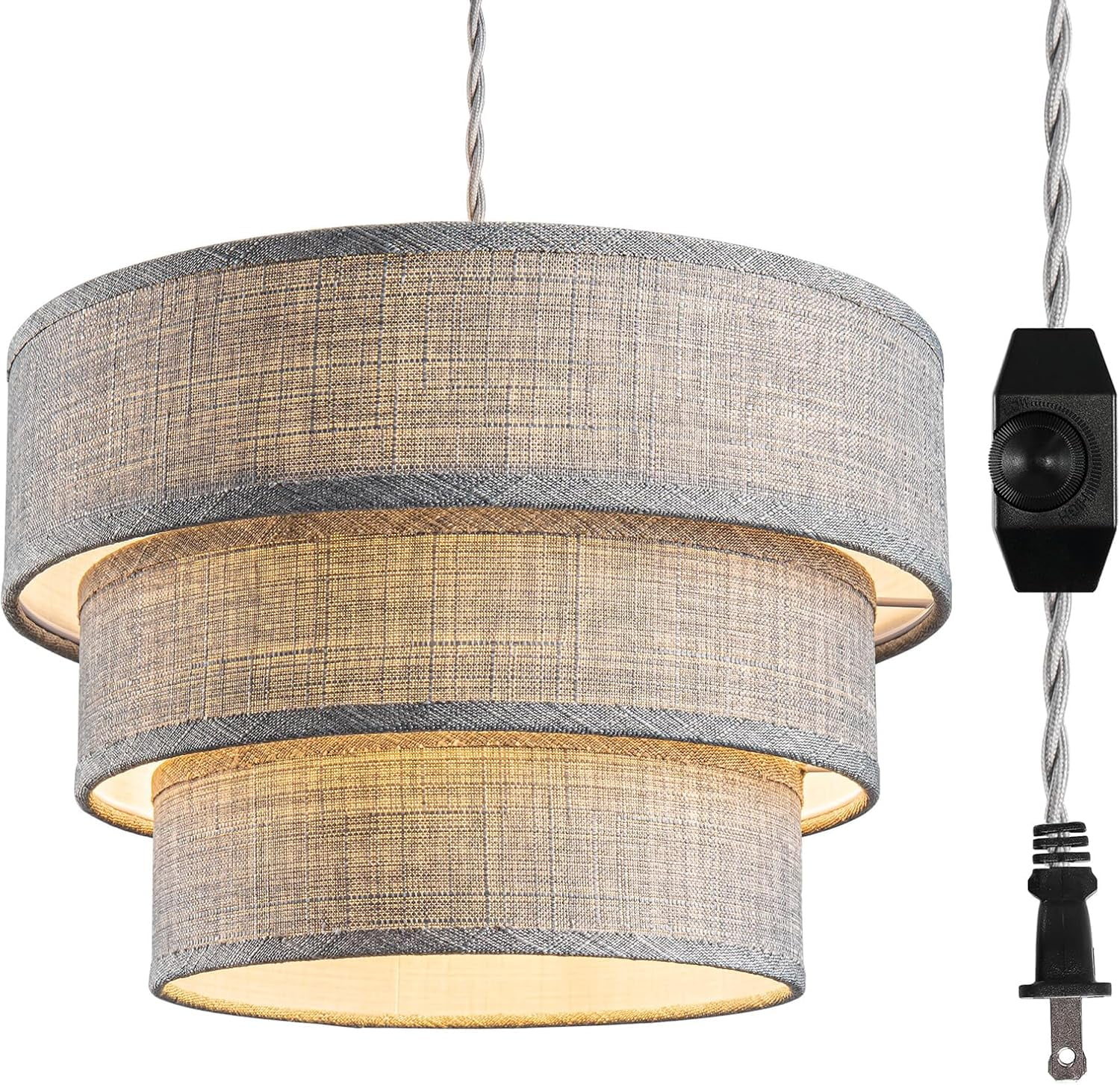 Plug in Pendant Light, Hanging Lamp with Dimmable Switch, Hanging Light ...